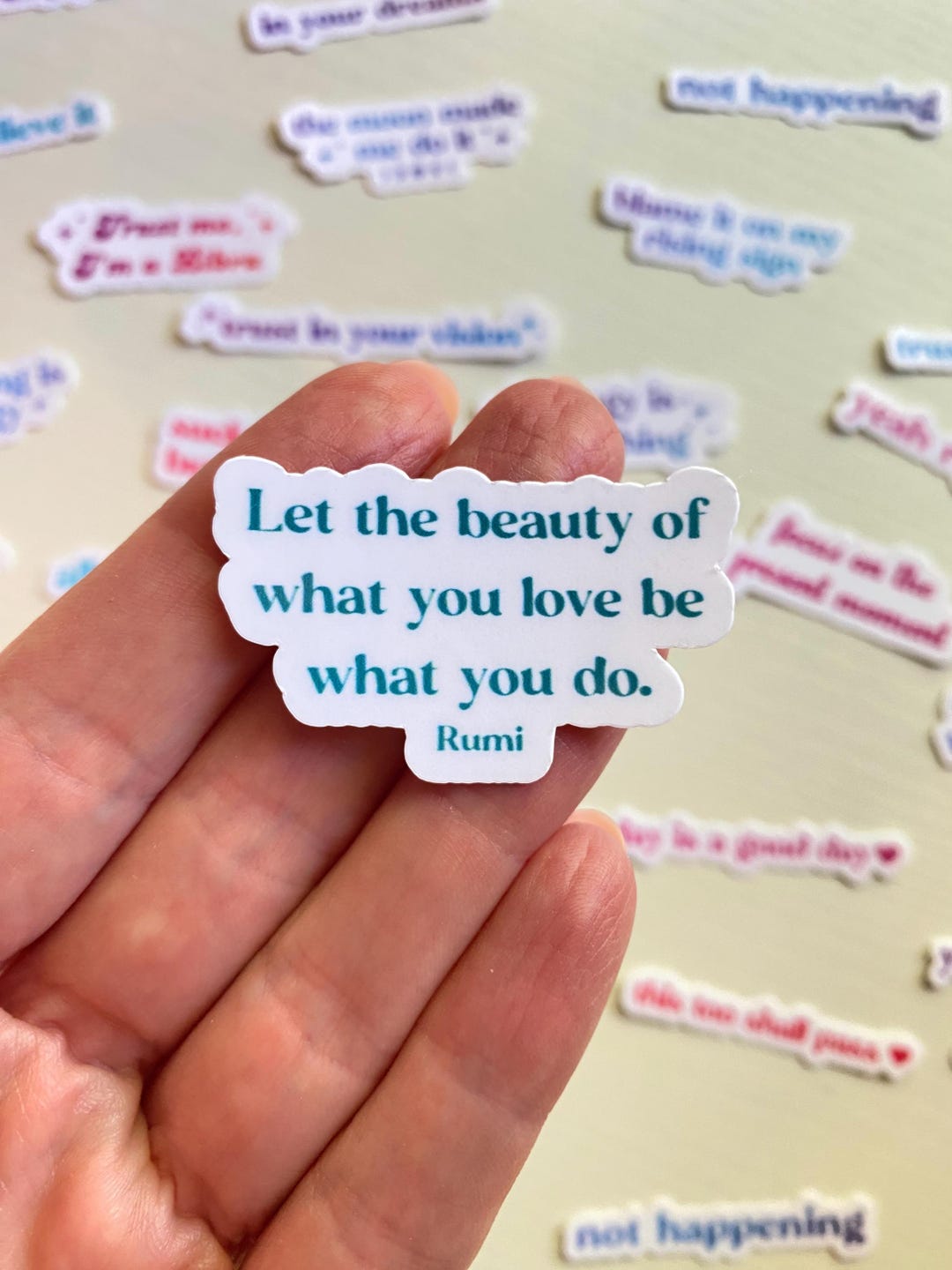 Rumi Sticker - Tiny Rumi Sticker - Tiny Quote Sticker - Sticker With ...