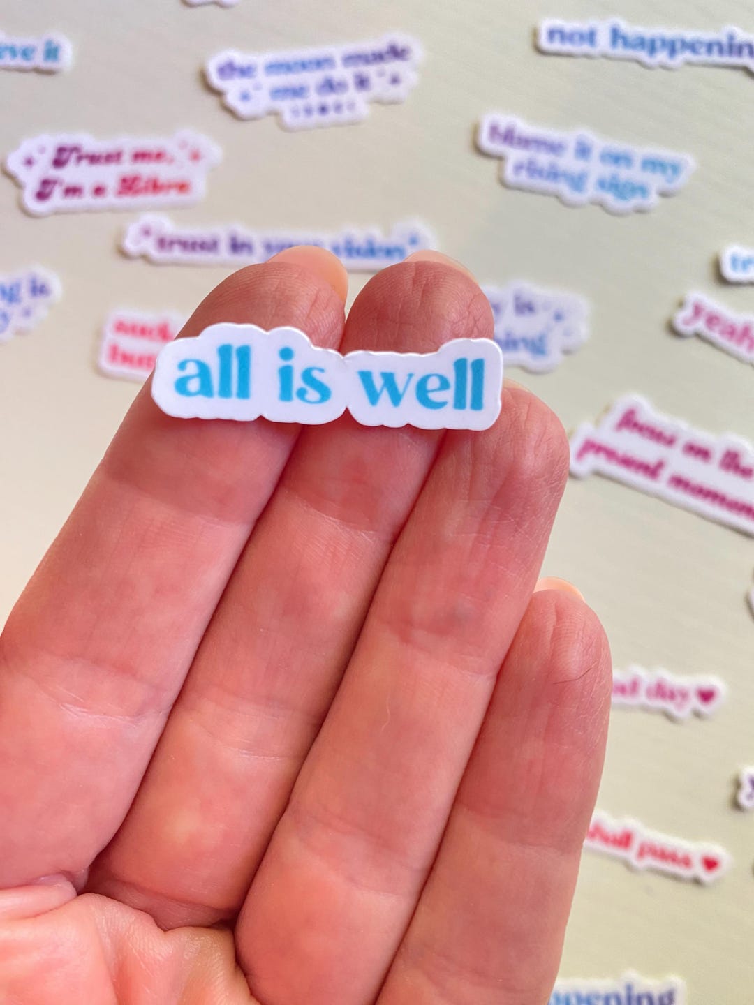 All is Well Tiny Sticker - Journal Stickers - Tiny Planner Sticker ...