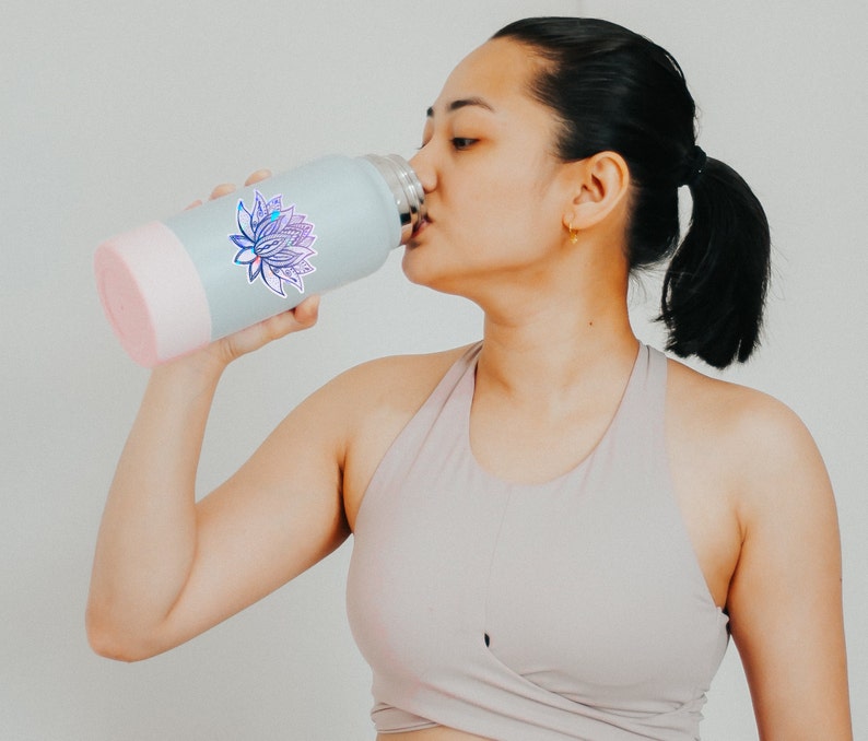 Blue & Purple Holographic Lotus Sticker Lotus Flower Sticker - Etsy