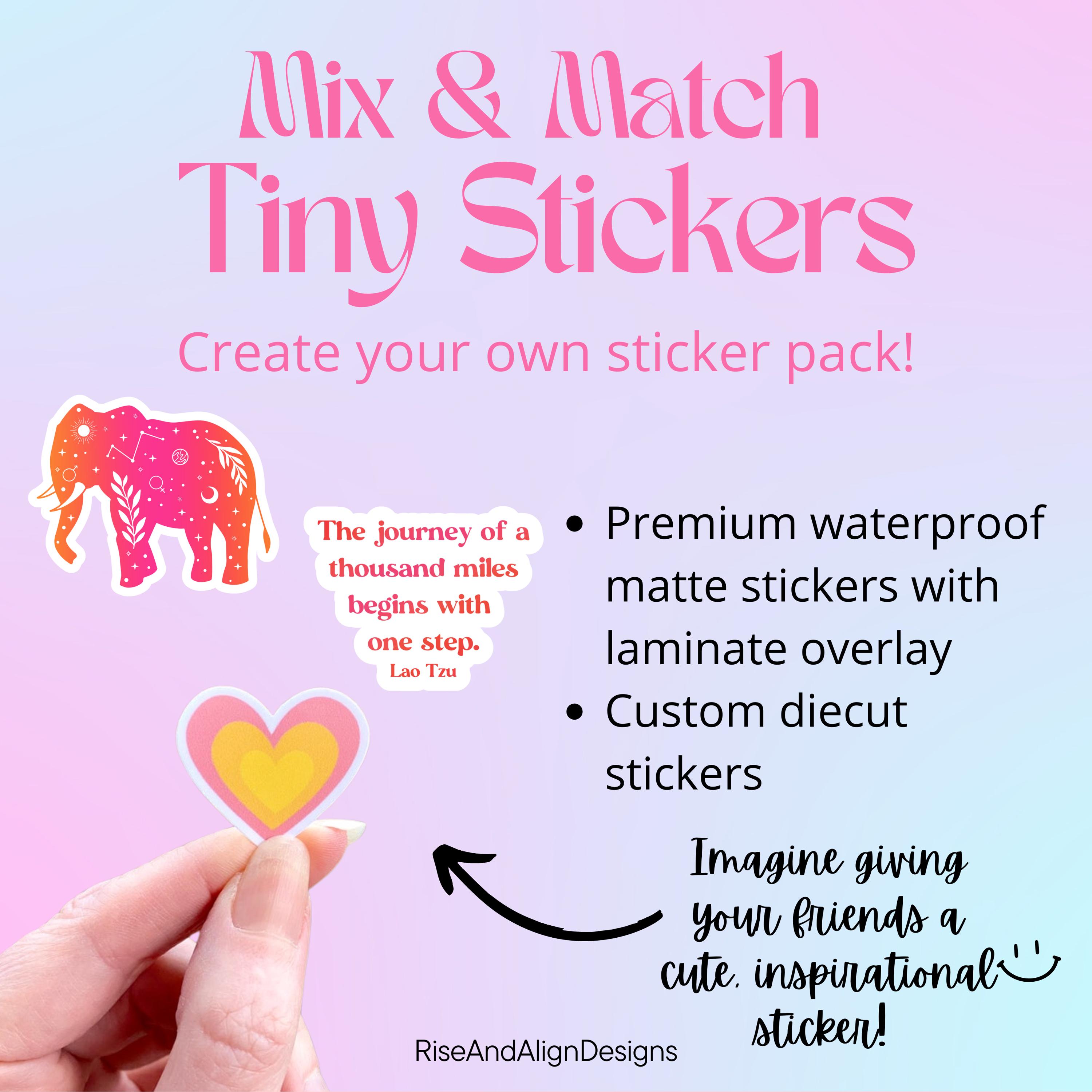 Tiny Sticker Pack - Custom Sticker Pack - Waterproof Stickers for Water ...