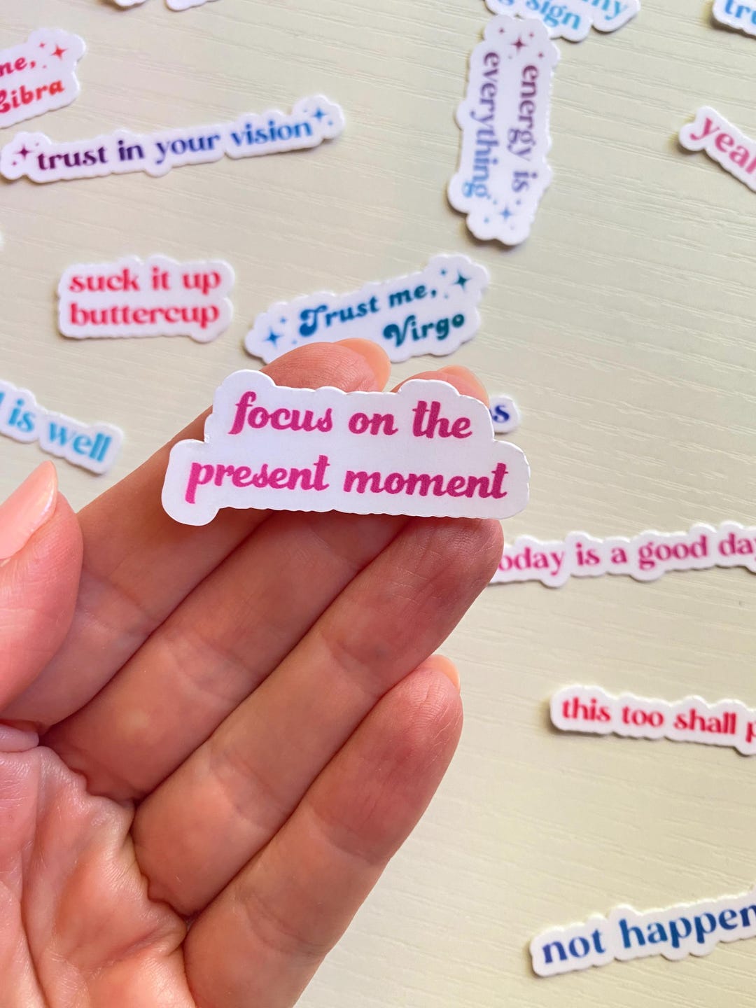 Present Moment Sticker - Tiny Inspirational Journal Stickers - Small ...