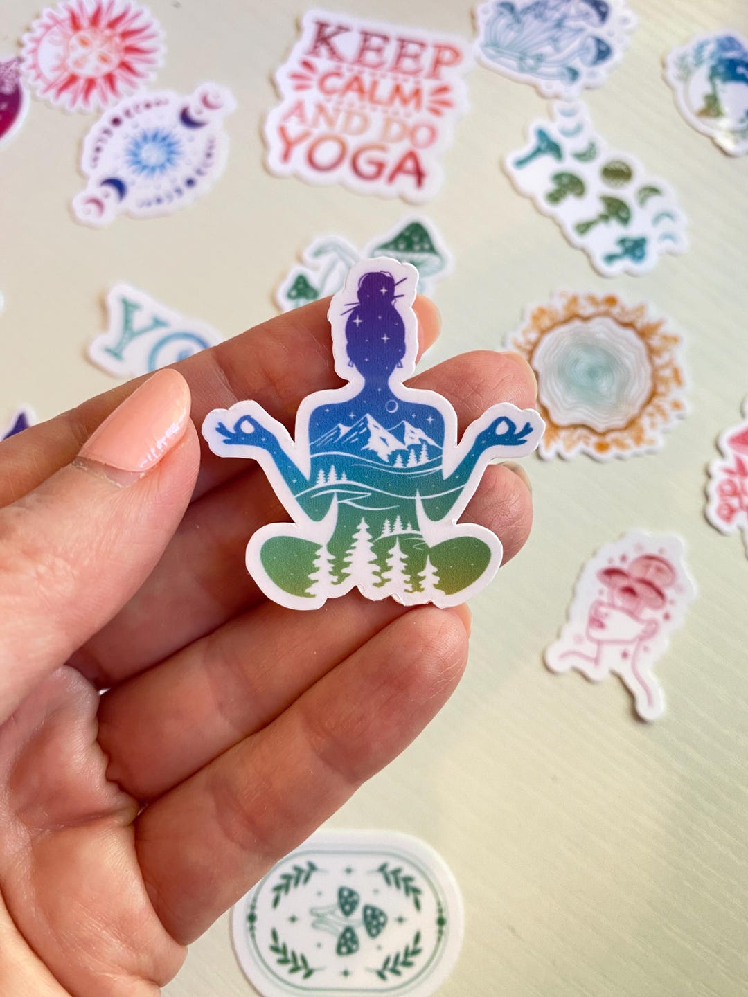 Meditation Sticker - Tiny Sticker Pack - Zen Sticker - Waterproof ...