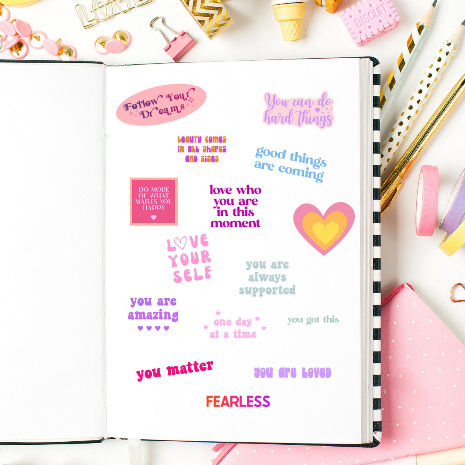 Tiny Sticker Pack Journal Stickers Mini Sticker Cute Sticker Pack ...