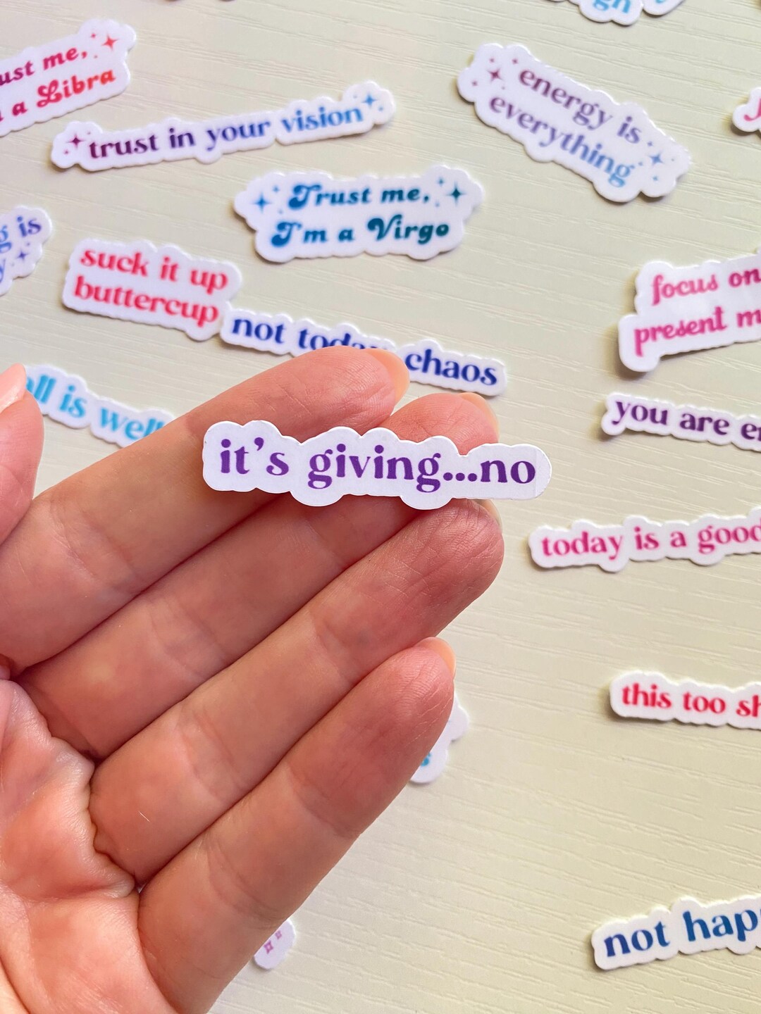 It's Giving No Sticker - Tiny Funny Stickers - Small Sticker for ...