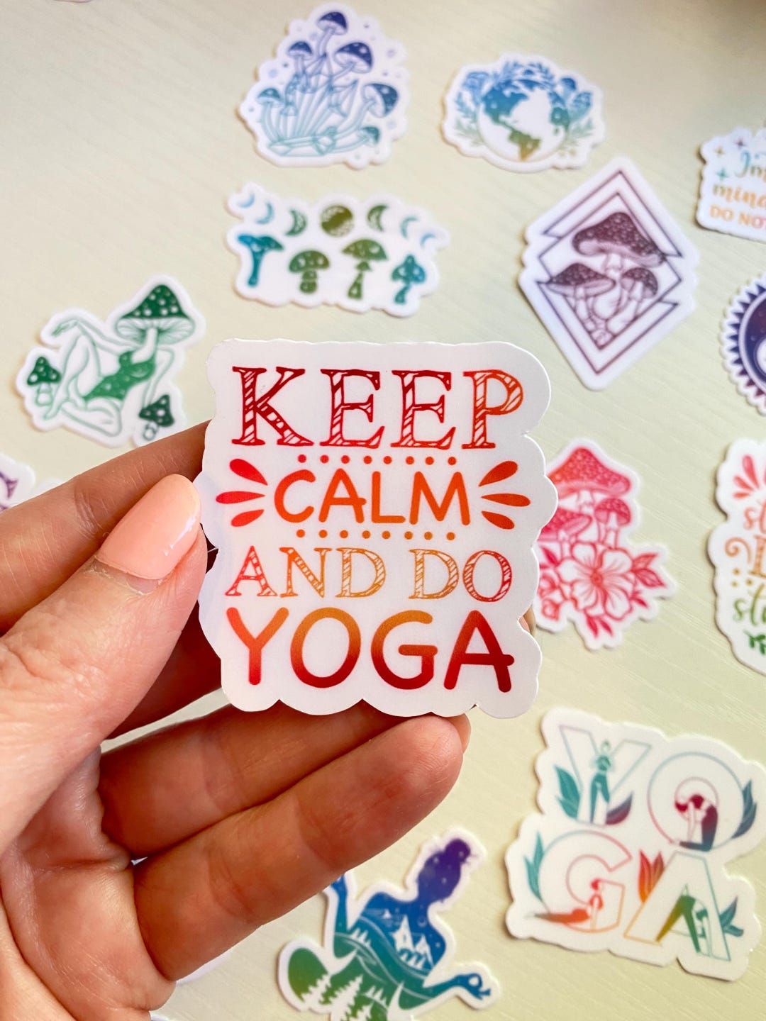 Keep Calm and Do Yoga Sticker - Tiny Sticker Pack - Zen Sticker ...