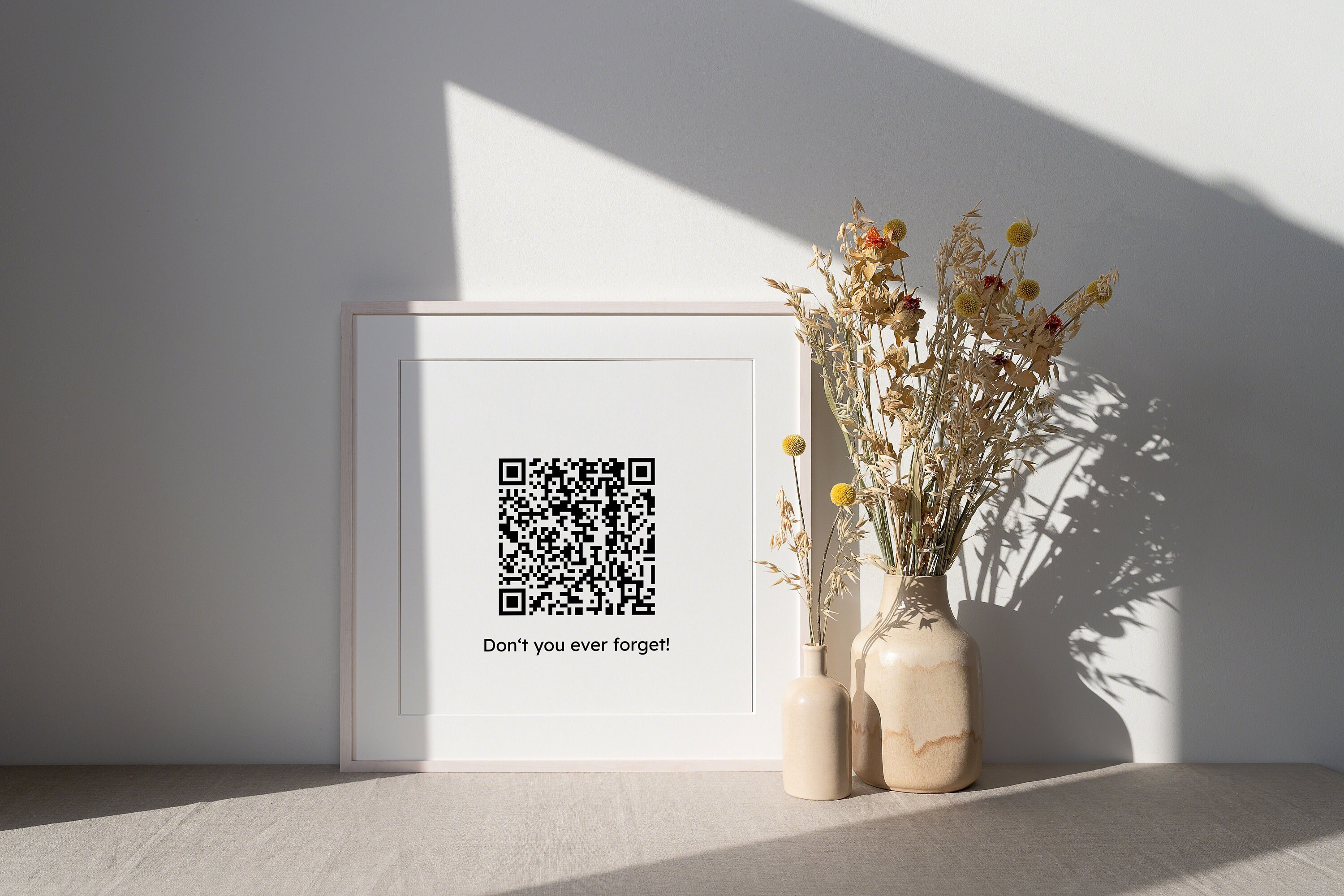 Personalized QR code image with dedication Customized poster | Etsy
