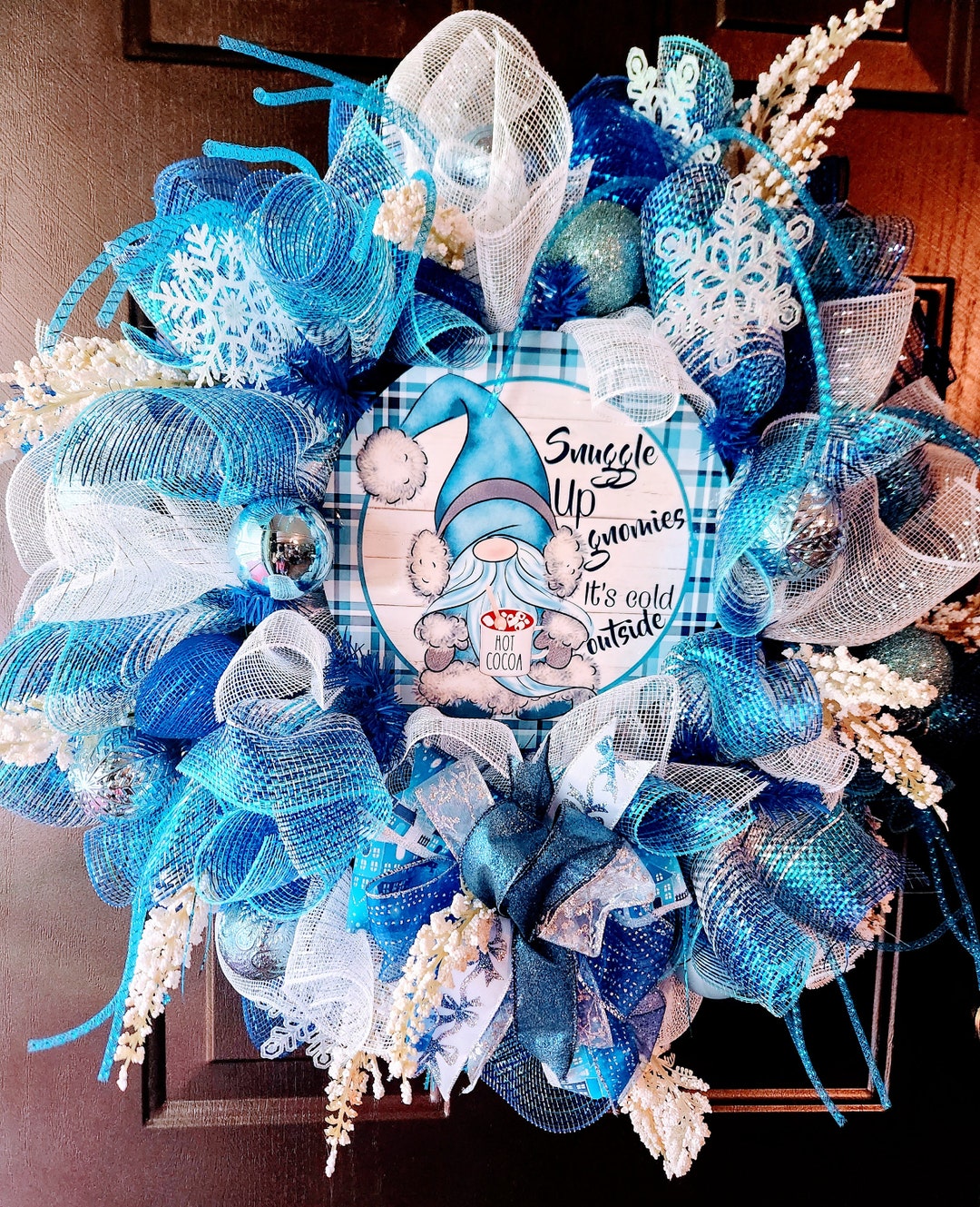Winter Door Decor, Door Wreath, Door Hanger, Winter Wreath, Door Hanger ...