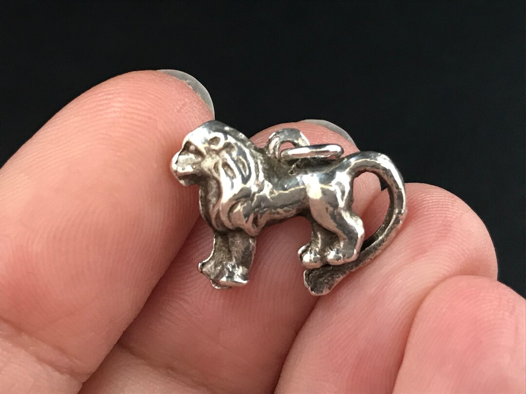 Older Vintage Solid 925 Sterling Silver Lion Animal Bracelet Charm - Etsy