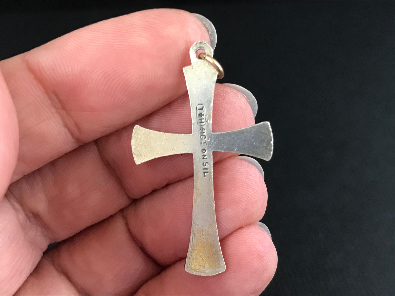 Antique Circa 1900 1920 Thomas Hopwood 9ct Gold on 925 Sterling Silver ...