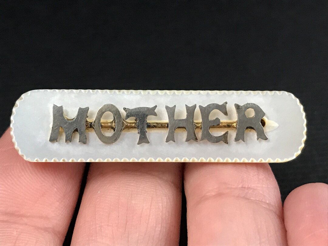 Vintage Circa 1930s MOTHER Brooch, Mother of Pearl Costume Brooch ...