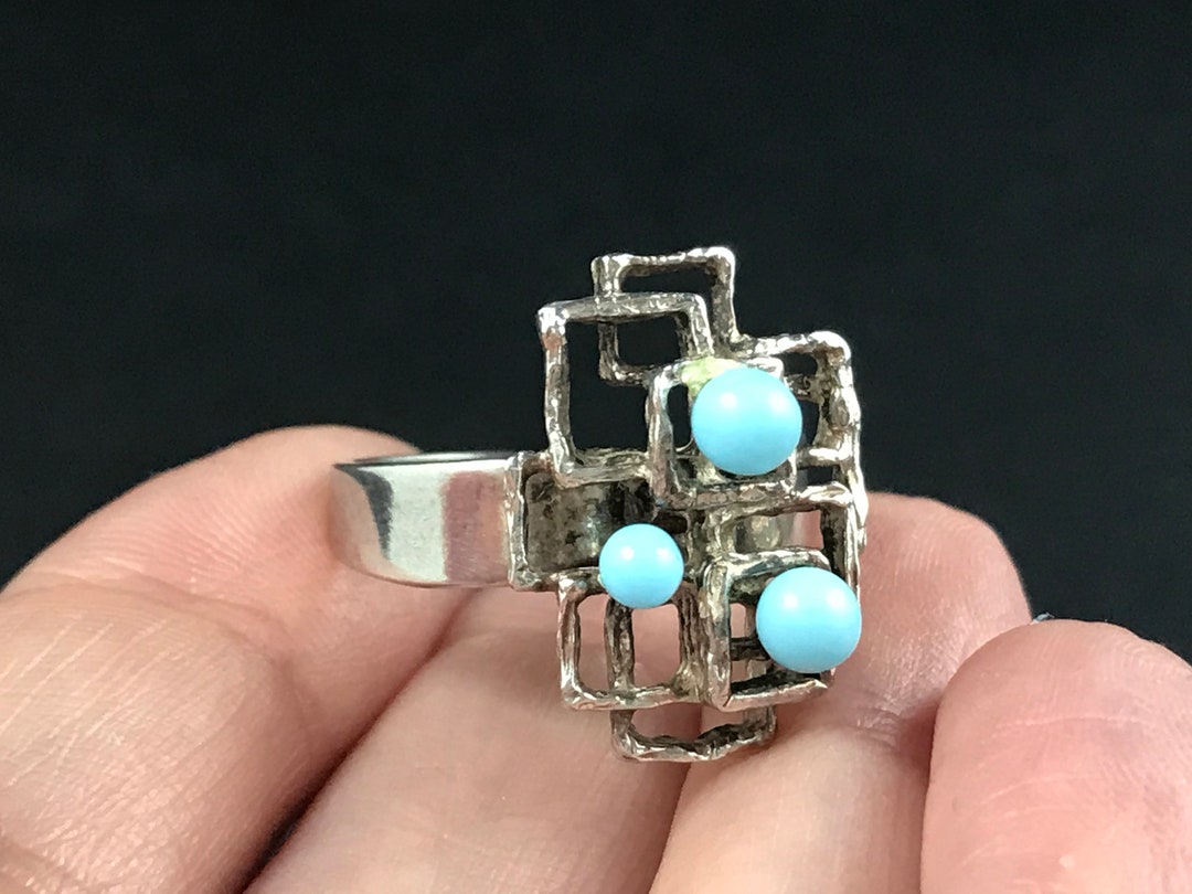 Vintage Herman Siersbol Brutalist Mid Century Modernist Danish 925 ...