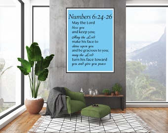 Handwritten Numbers 6:24-26 Bible Verse Art - Etsy