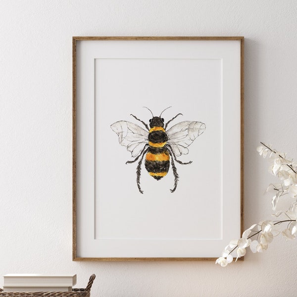 Bee Art Print - Etsy