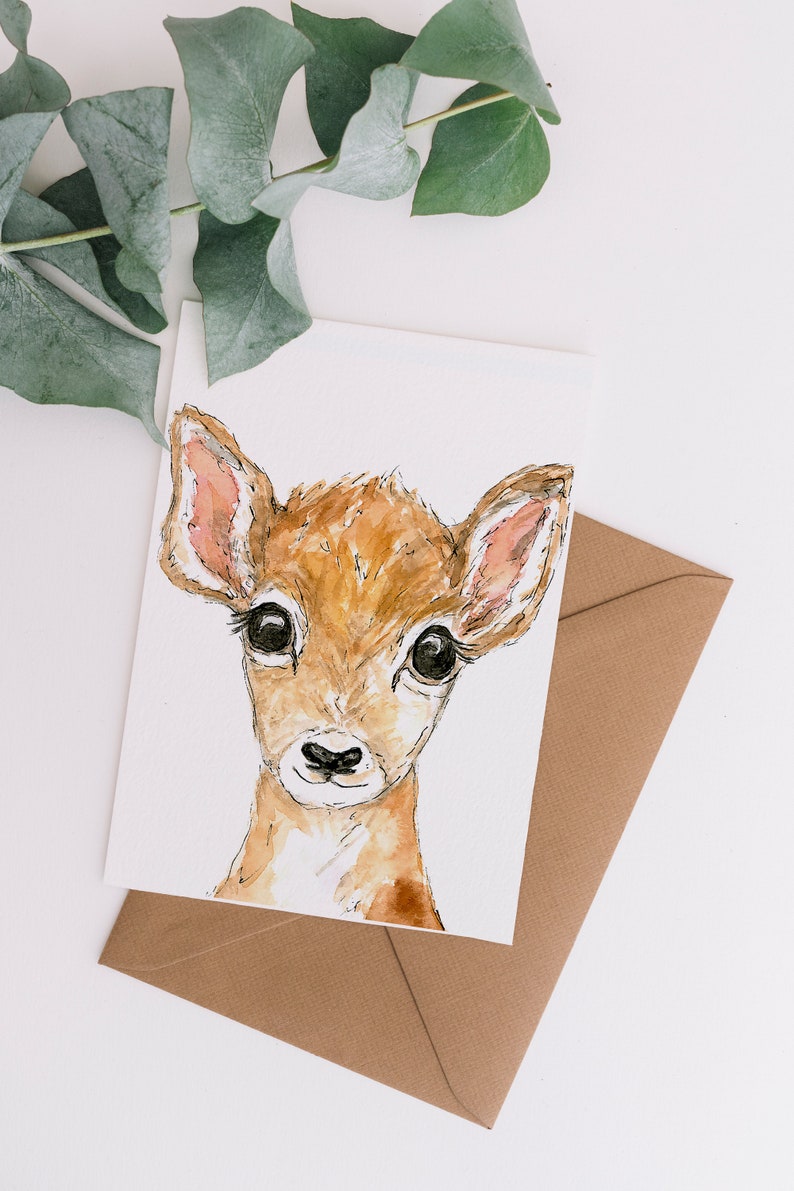 Woodland Animals Watercolor Card Set – Baby Shower Cards - Etsy