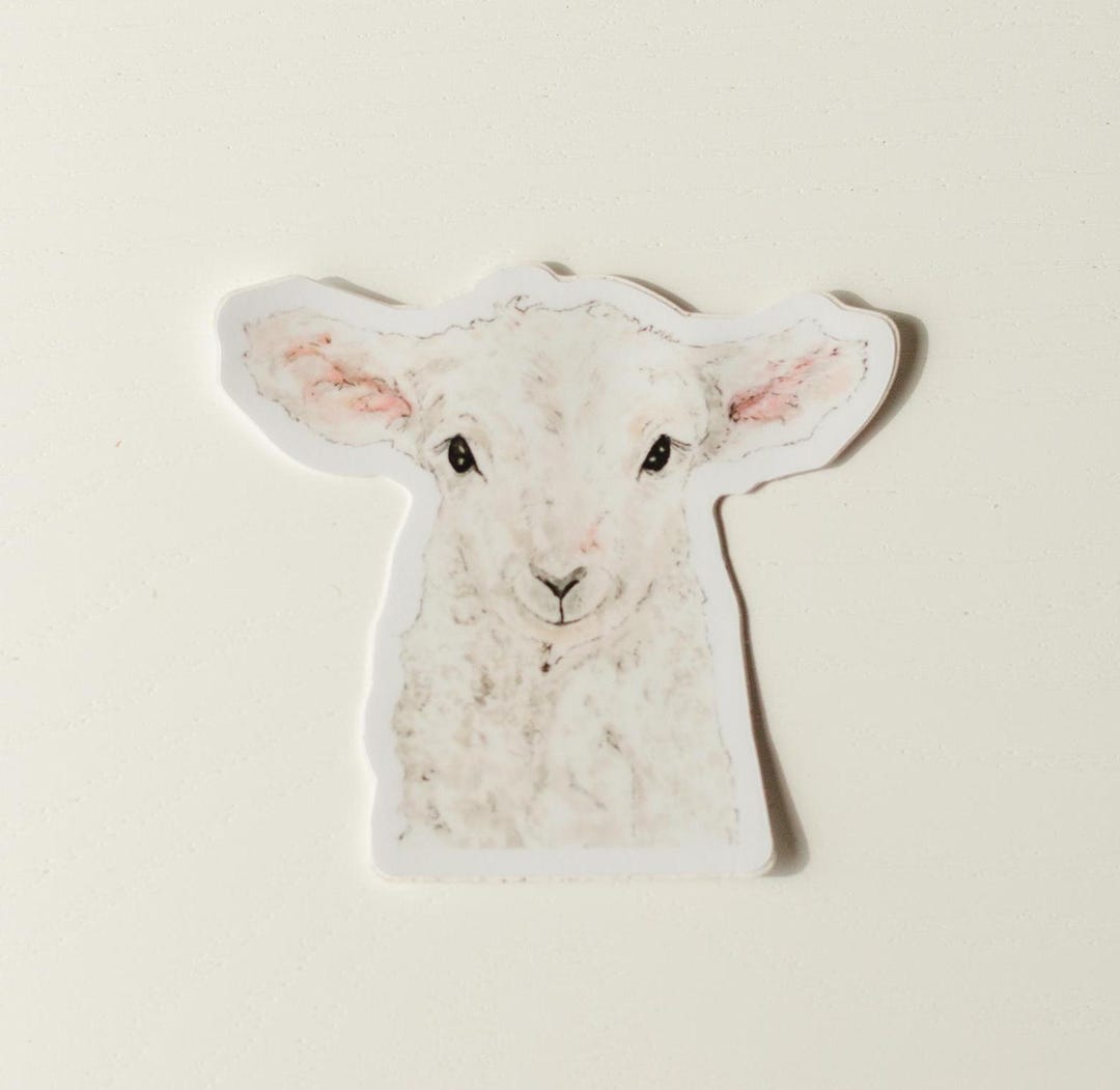 Lamb Vinyl Sticker, Farm Decal, Sheep Sticker, Waterproof Sticker ...