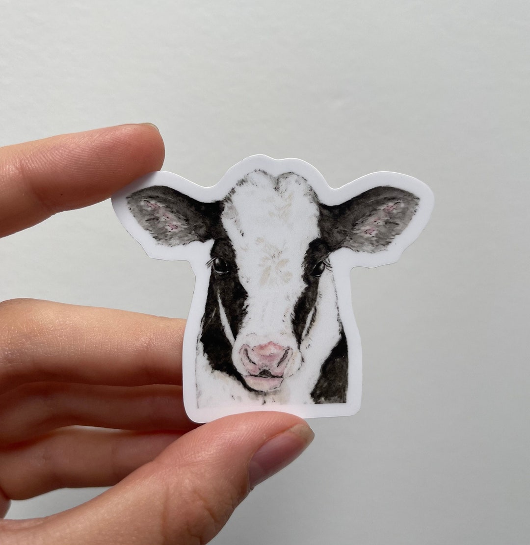 Cow Vinyl Sticker, Calf Sticker, Cow Decal, Farm Sticker, Waterproof ...