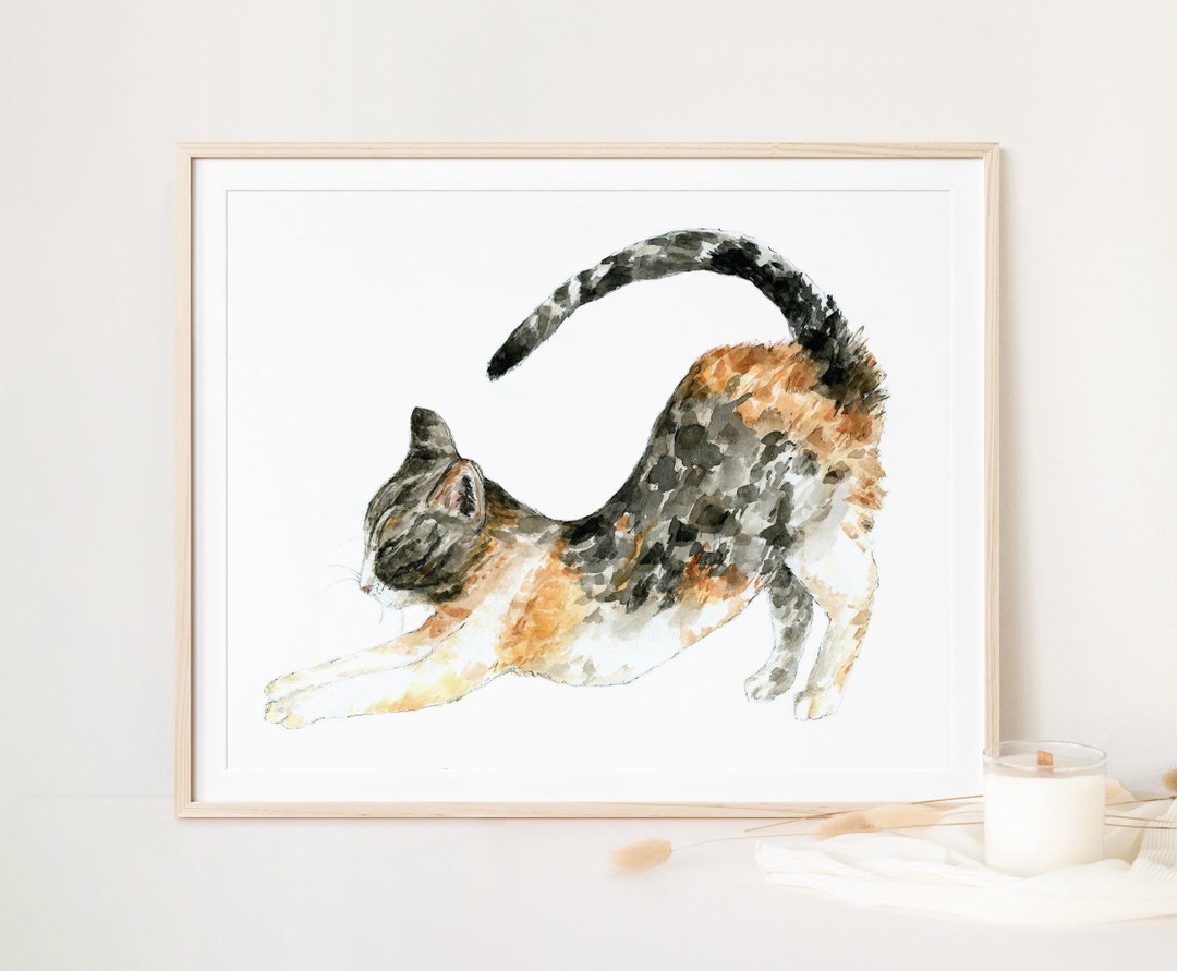 Cat Art Print, Calico, Cat Wall Decor, Cat Wall Art, Cat Lover Gift ...