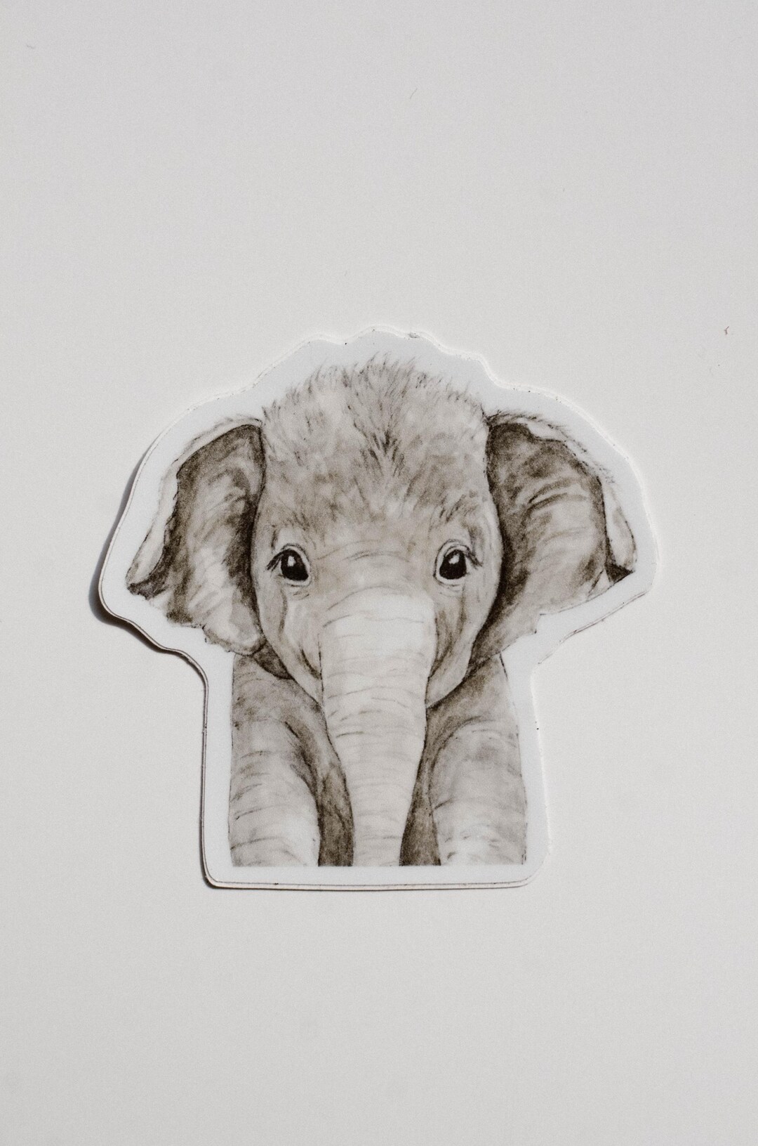 Elephant Vinyl Sticker, Cute Sticker, Elephant Decal, Waterproof ...
