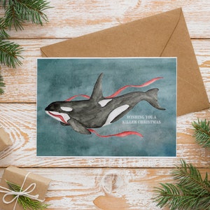 Orca Christmas Card, Killer Whale, Christmas Card, Christmas Card Set ...