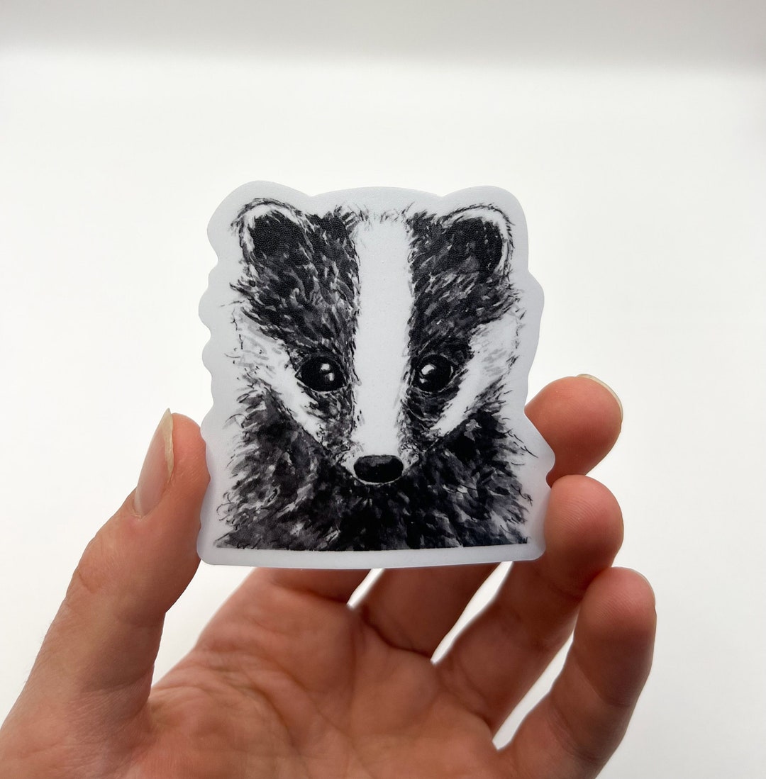Badger Vinyl Sticker, Badger Decal, Woodland Sticker, Waterproof ...