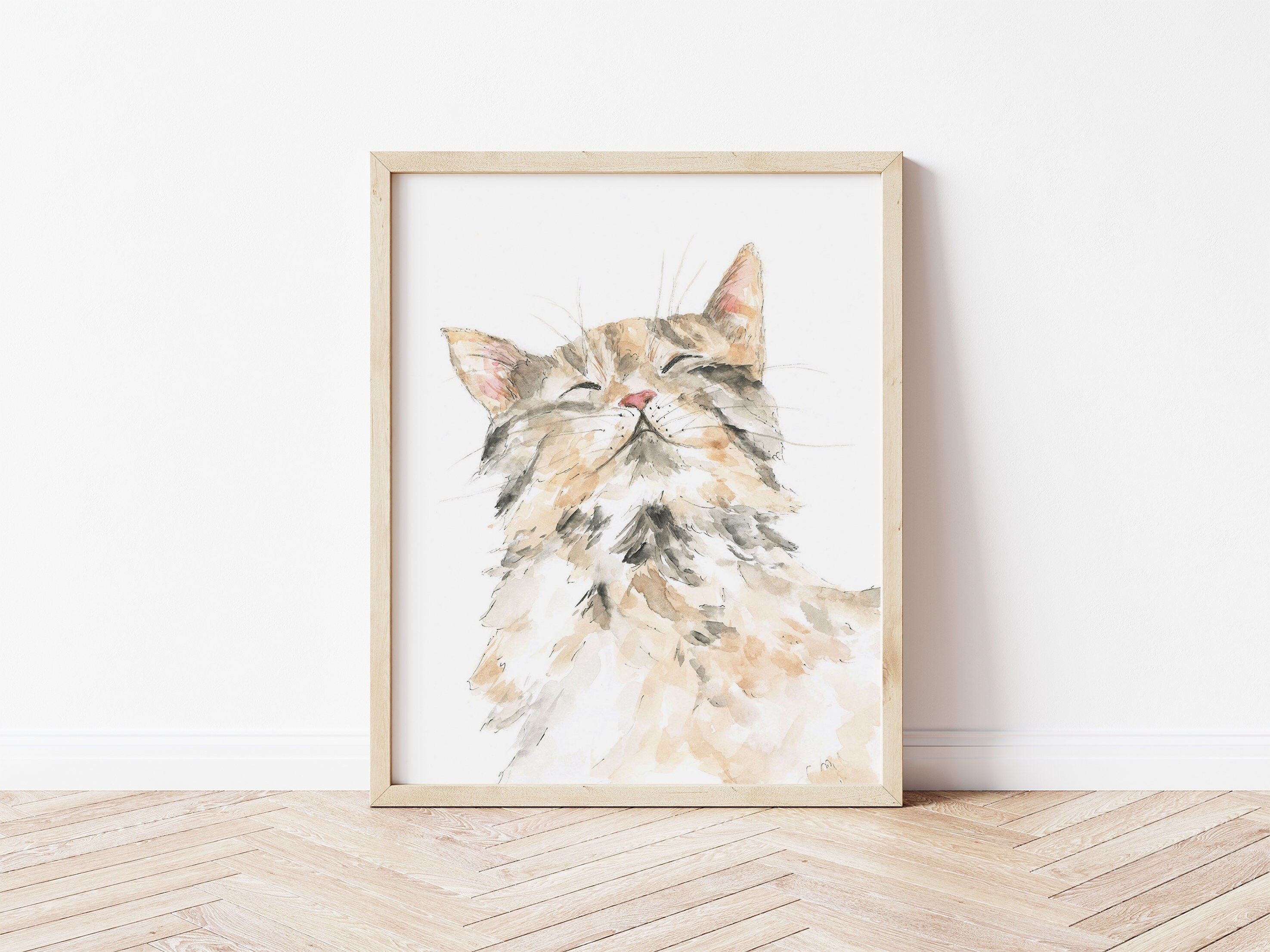 Cat Print Wall Art Cat Art Print Cat Wall Decor Cat Wall - Etsy