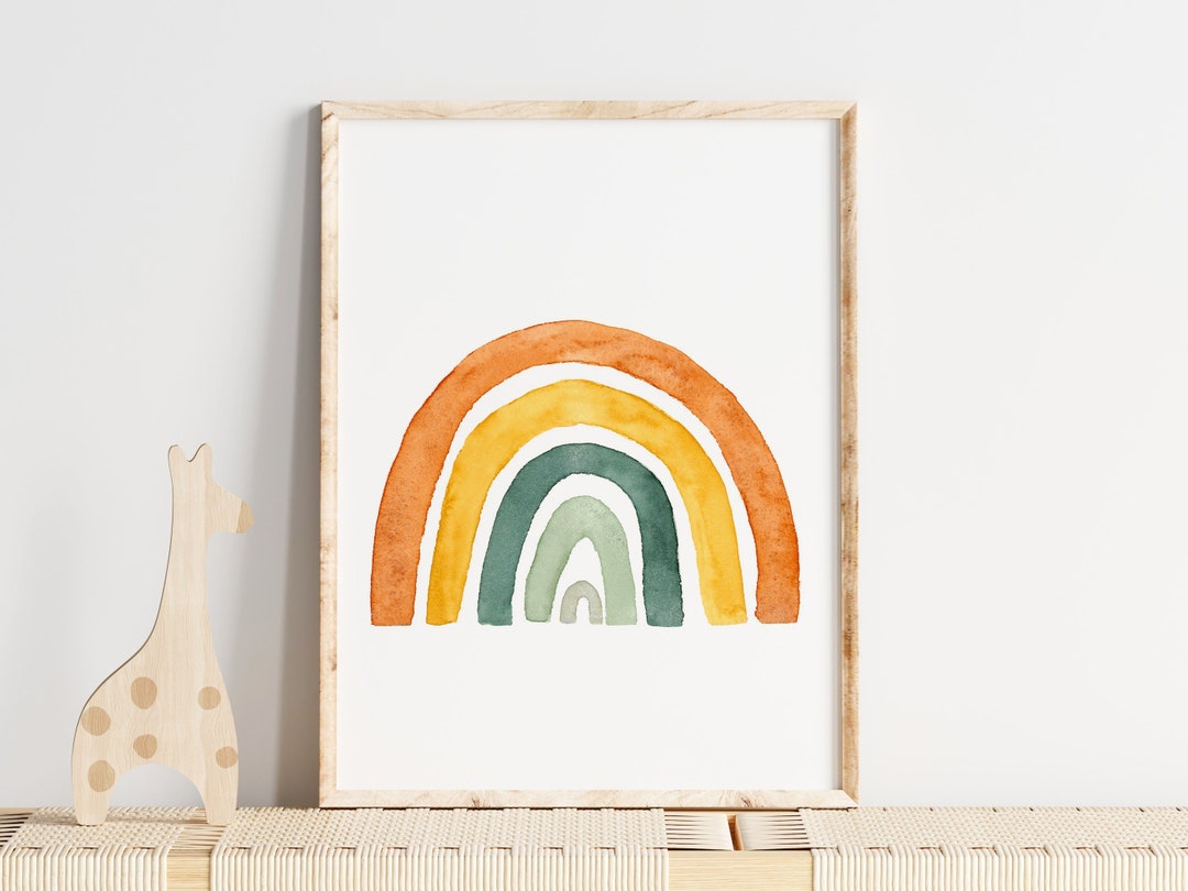 Minimal Rainbow Art Print, Simple Rainbow, Nursery Decor, Minimal ...
