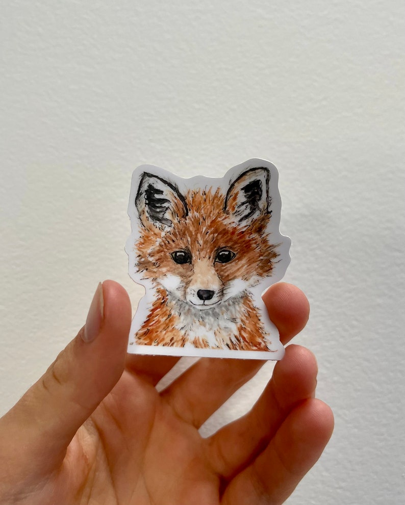 Fox Vinyl Sticker Cute Sticker Fox Decal Waterproof - Etsy