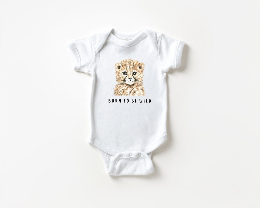Born to Be Wild Cheetah Onesie® – Personalized Unisex Onesie® – Safari ...
