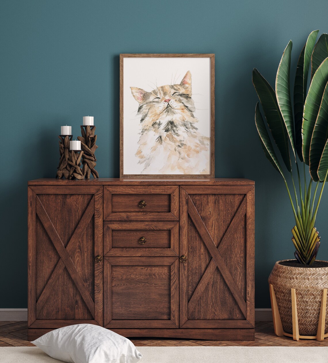 Cat Print Wall Art Cat Art Print Cat Wall Decor Cat Wall - Etsy