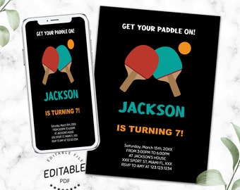 Pong Party Invitation | Etsy
