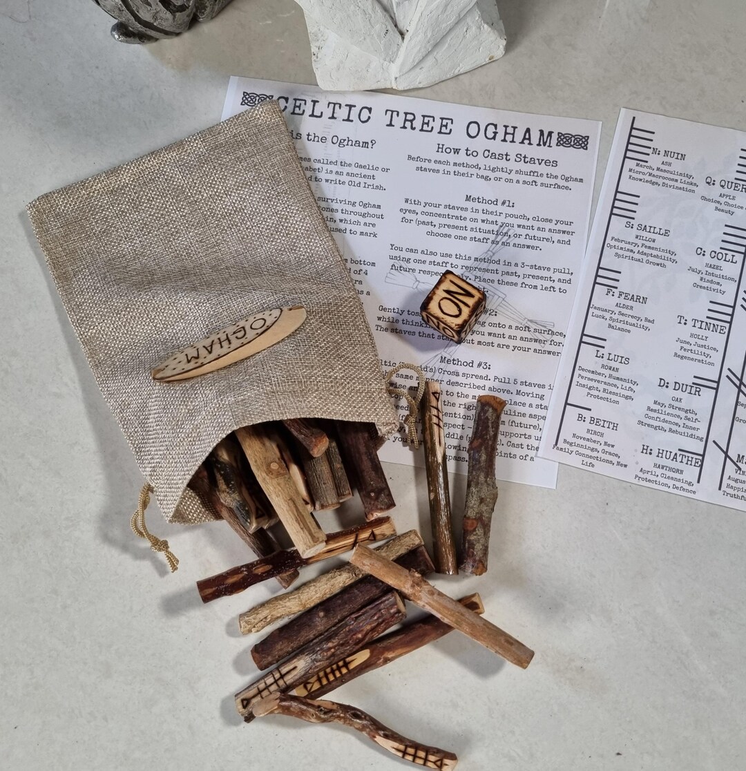 Ogham Staves Luxury Set Celtic Tree Oracle Divination Complete Set on ...