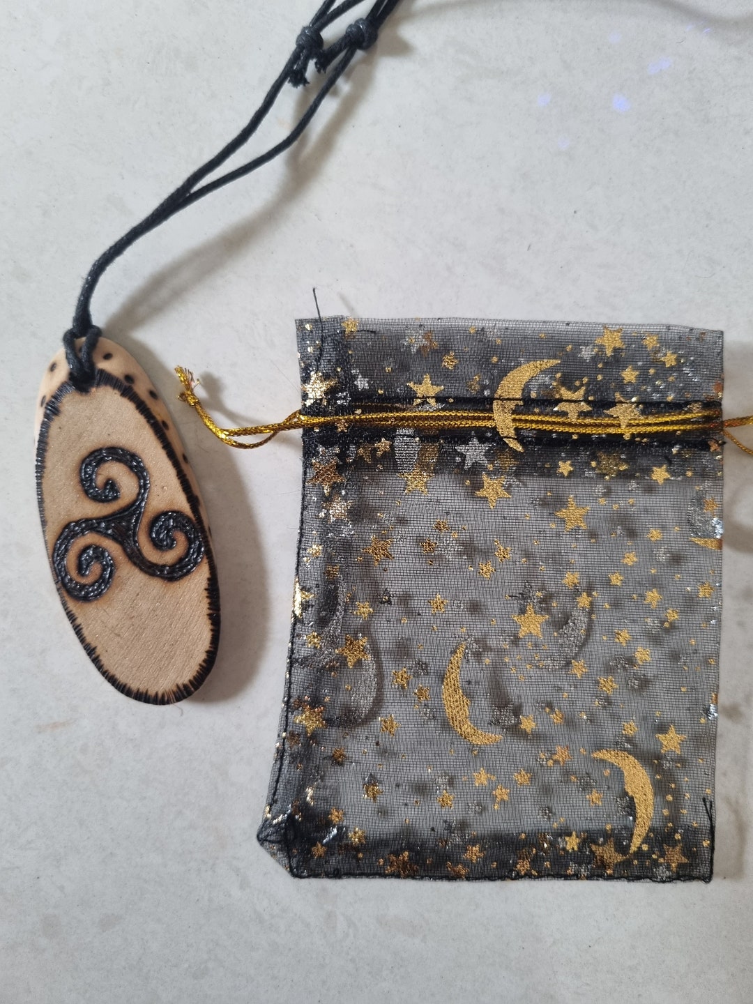 Driftwood Protection Triskele & the Tree of Life Sacred Symbol, Pendant ...