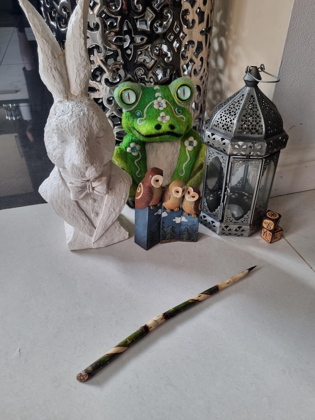 Magical Holly Wood Wand Tree Ogham Wand Pagan, Wiccan Druid Ritual Wand ...