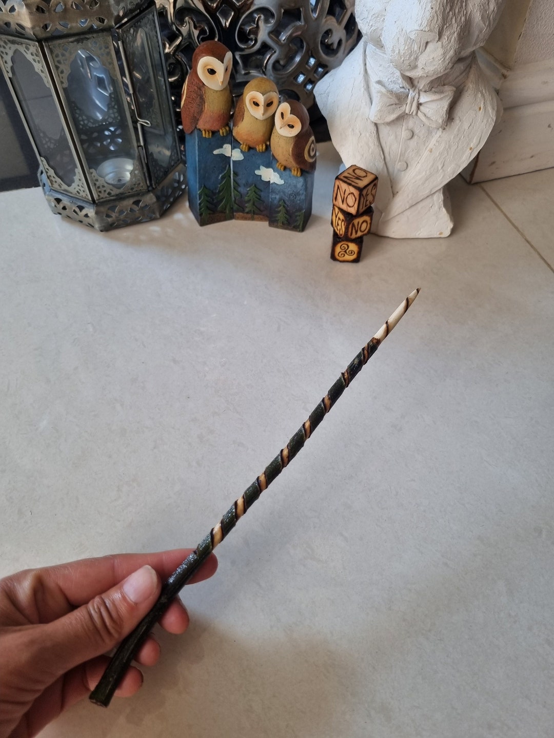 Magical Holly Wood Wand Tree Ogham Wand Pagan, Wiccan Druid Ritual Wand ...