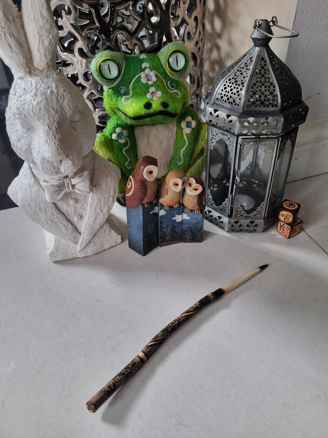 Magical Holly Wood Wand Tree Ogham Wand Pagan, Wiccan Druid Ritual Wand ...