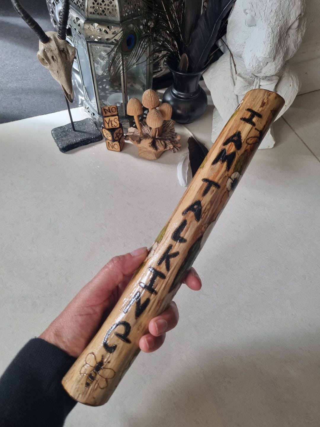 Oak Speaking Talking Stick, Speakers Staff Healing, Opening Up, Group ...