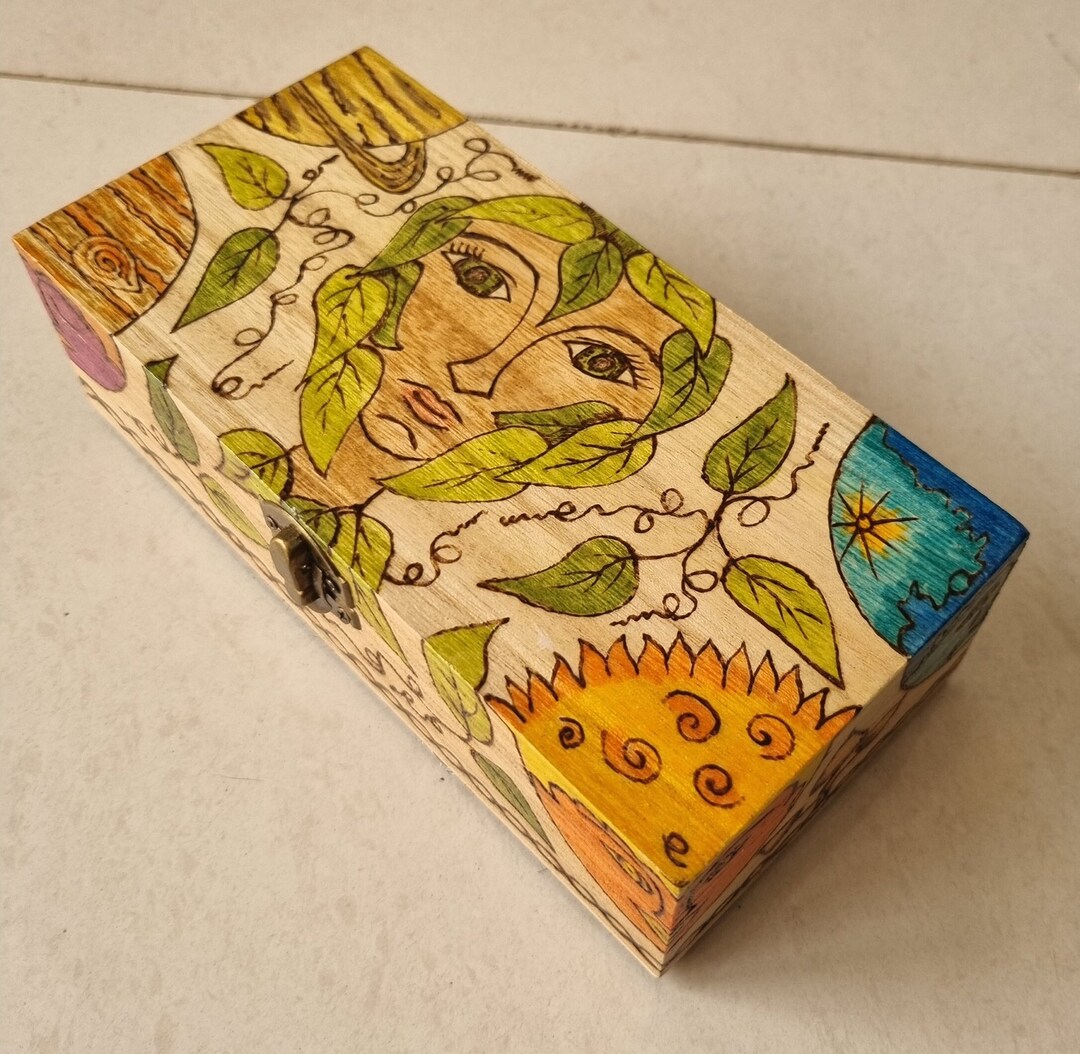 Witches Keepsake Box, Handmade Wooden Boxes, Witchcraft, Pagan, Tarot ...