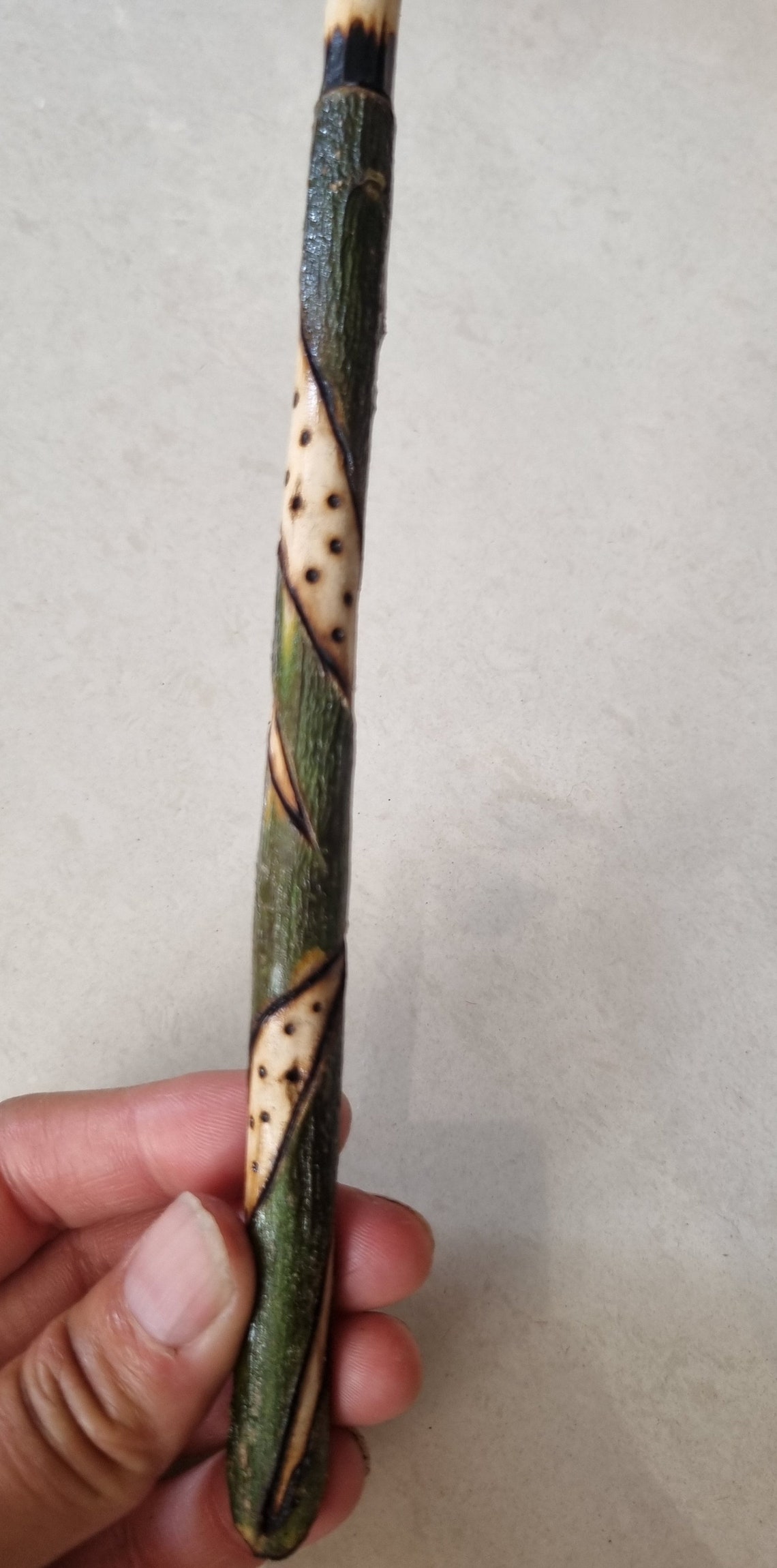 Magical Holly Wood Wand Tree Ogham Wand Pagan, Wiccan Druid Ritual Wand ...