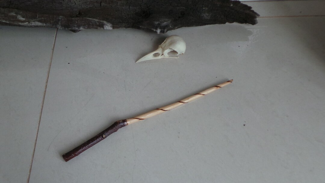 Handmade Blackthorn Wood Wand, Pagan Ritual Tool With Pentagram - Etsy