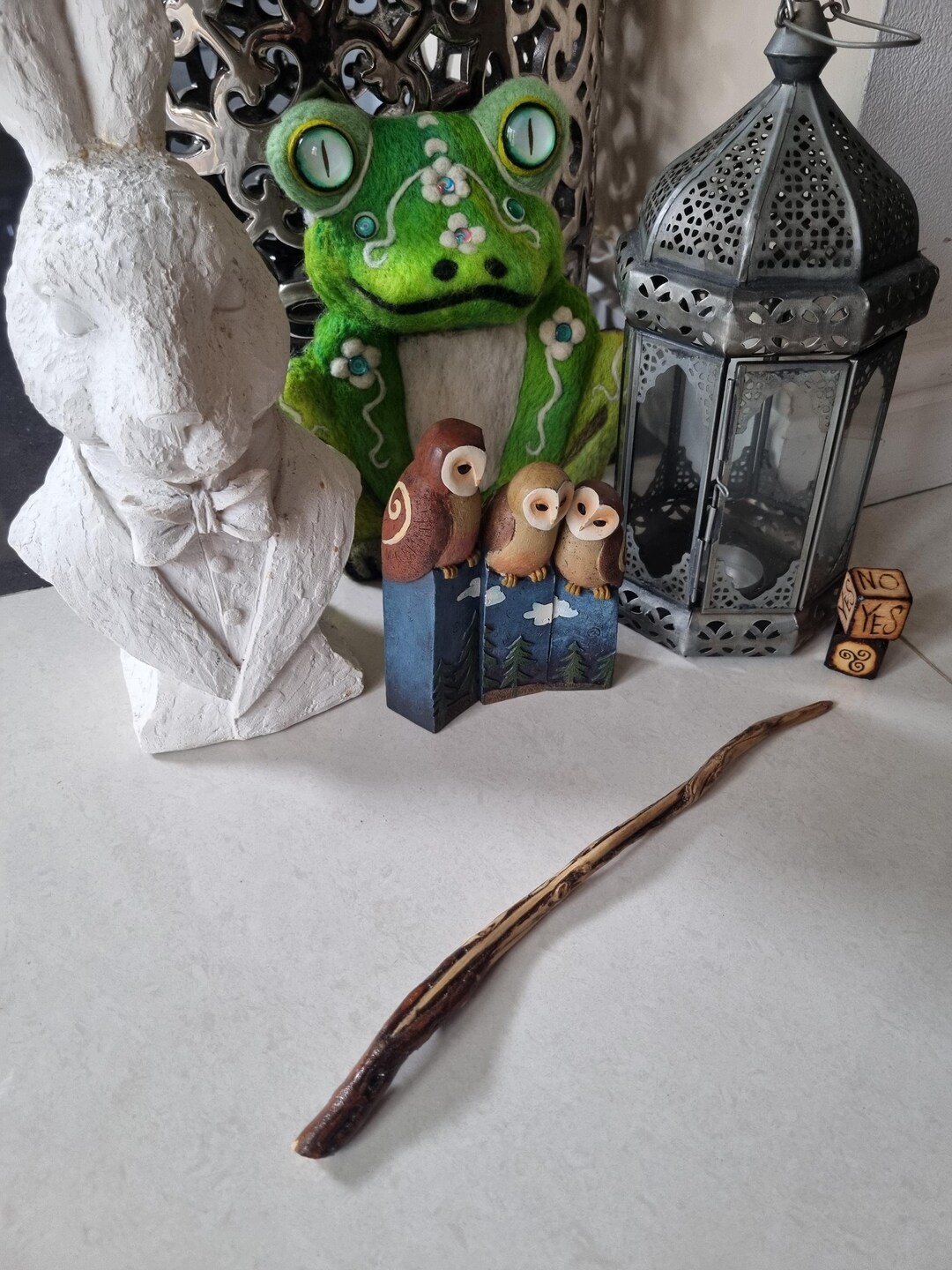 Magical Yew Tree Wood Wand Tree Ogham Wand Pagan, Wiccan Druid Ritual ...