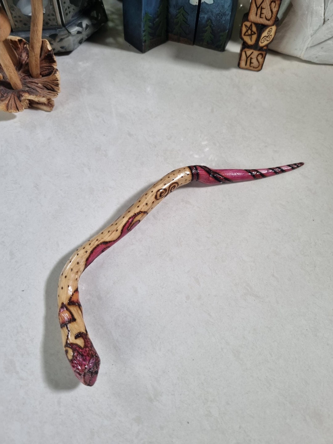 Purple Ivy Ogham Wand Ritual Wand Alter Magic Spell Handmade, Pagan ...