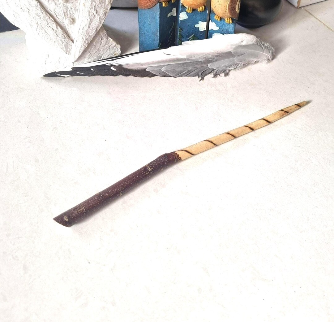 Magical Blackthorn Wood Wand Tree Ogham Wand Pagan, Wiccan Druid Ritual ...