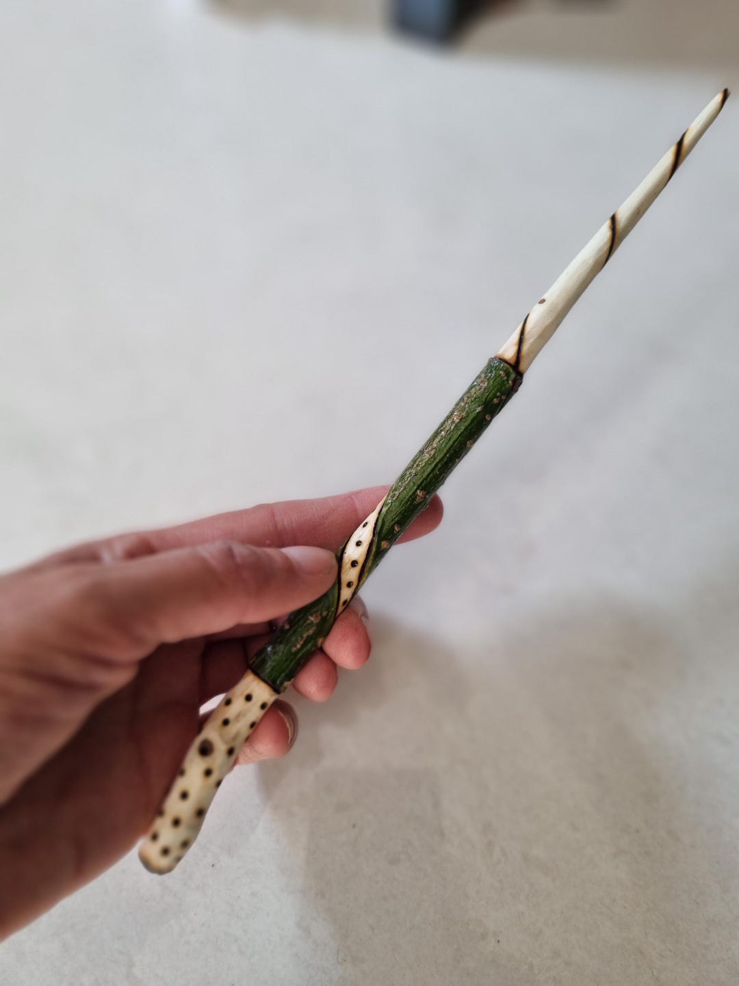Magical Holly Wood Wand Tree Ogham Wand Pagan, Wiccan Druid Ritual Wand ...