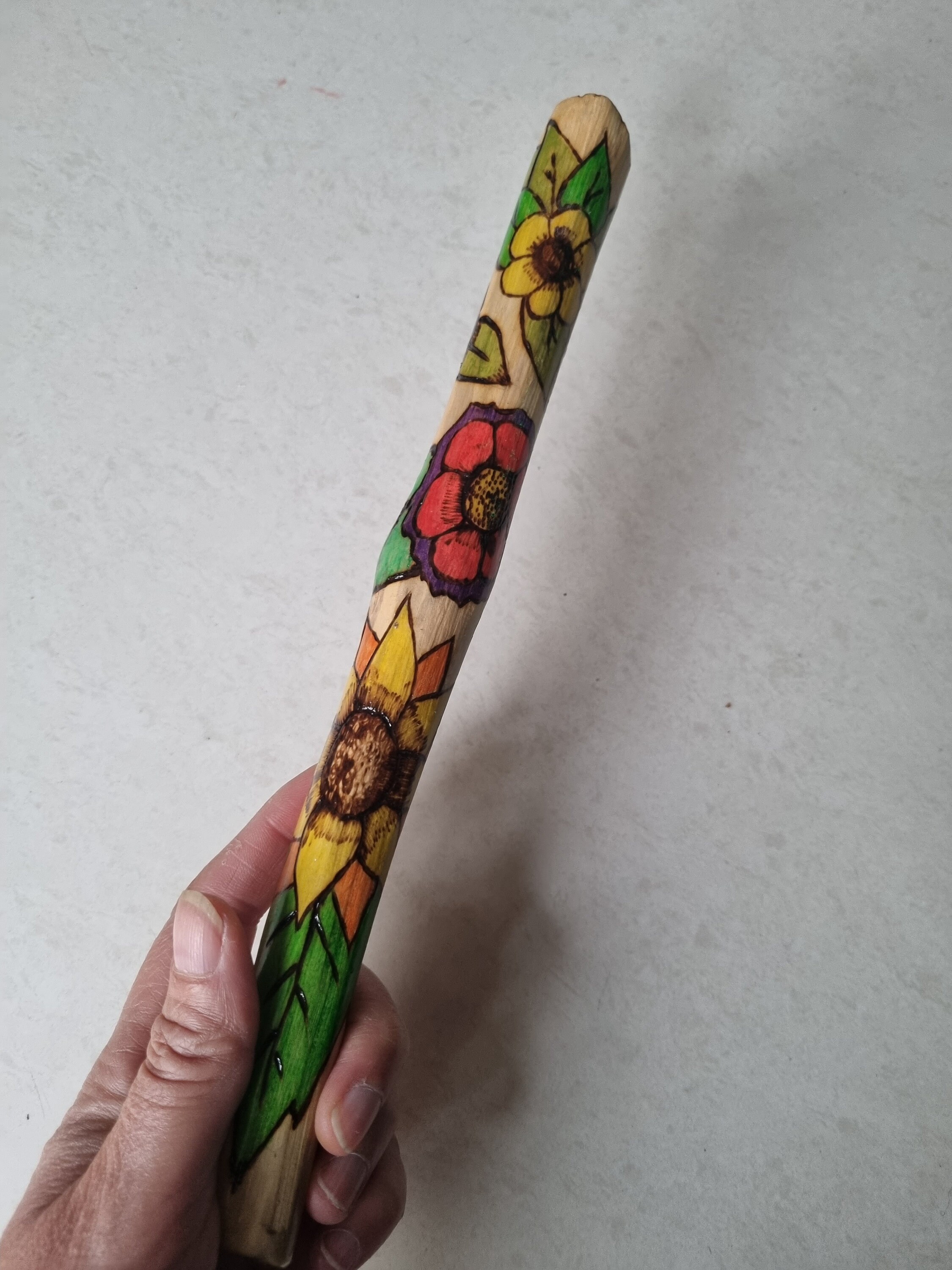 Oak Classroom Talking Stick Beautiful Flowers Healing - Etsy