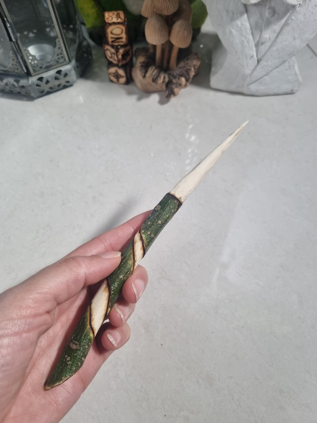 Magical Holly Wood Wand Tree Ogham Wand Pagan, Wiccan Druid Ritual Wand ...