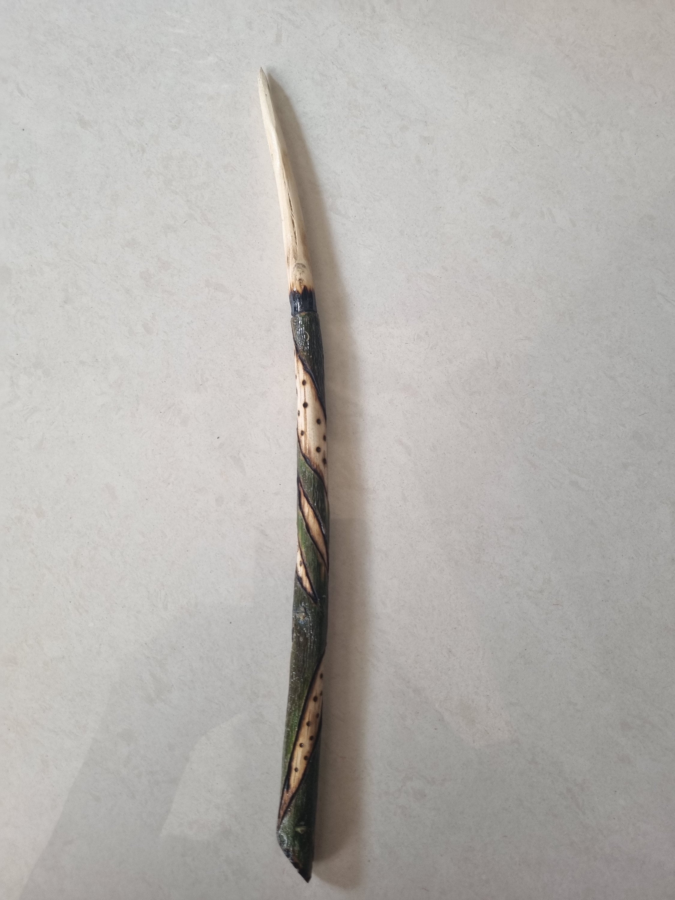 Magical Holly Wood Wand Tree Ogham Wand Pagan, Wiccan Druid Ritual Wand ...