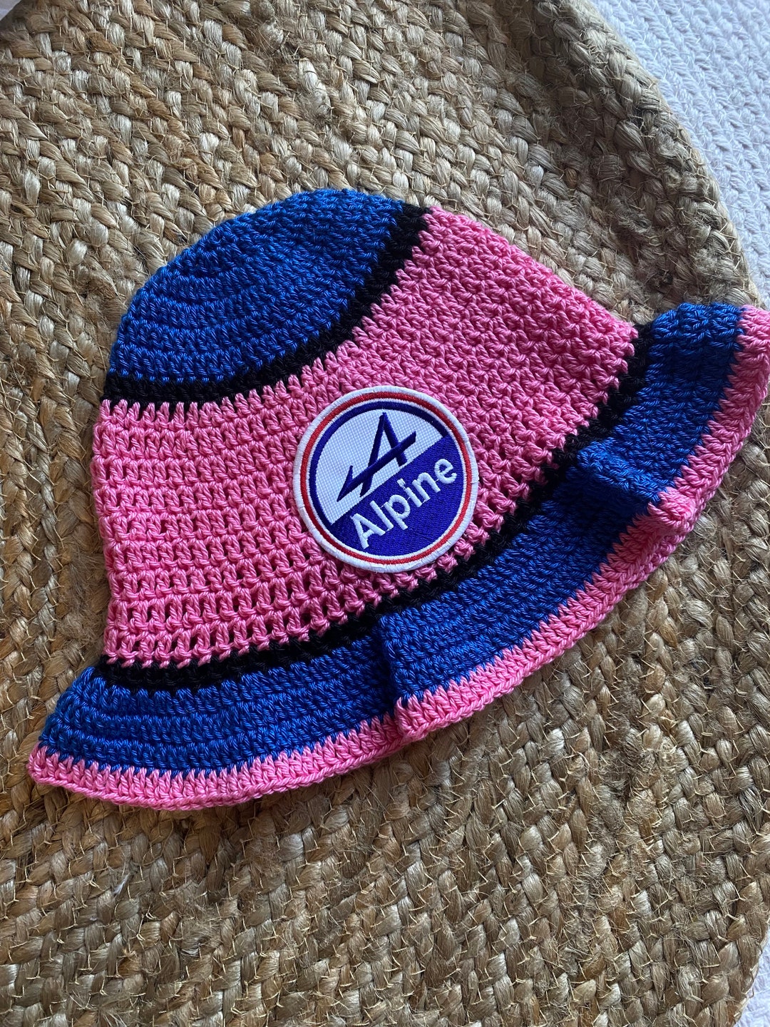Alpine F1 Crochet Bucket Hat - Etsy