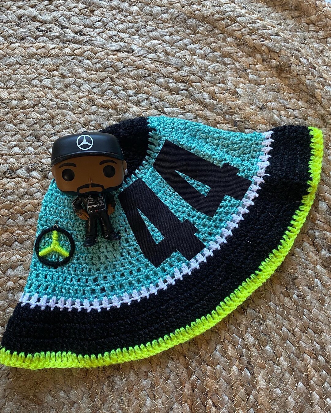 Mercedes AMG-F1 Crochet Bucket Hat - Etsy