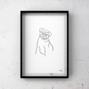 CUSTOM DOG & PET Portrait Fine Line Dog Custom Pet Drawings Pet ...