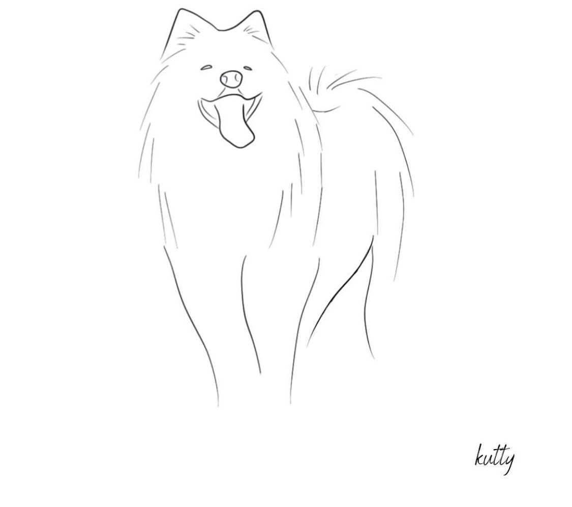 CUSTOM DOG & PET Portrait Fine Line Dog Custom Pet Drawings Pet ...
